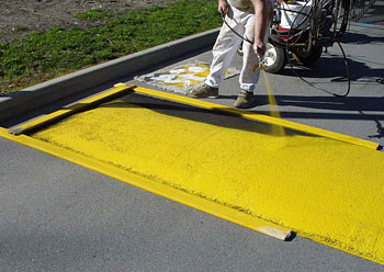 Speed Bump Installation and Speed Bump Painting Houston TX - SMR Striping